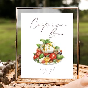 Caprese Salad Bar, Editable Template Canva, Instant Download Printable ...