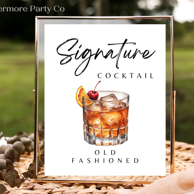 Signature Cocktail Sign - Etsy