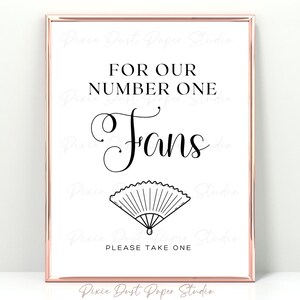 Fan Favor Sign, for Our Number 1 Fans, 4x6 5x7 8x10 Printable ...