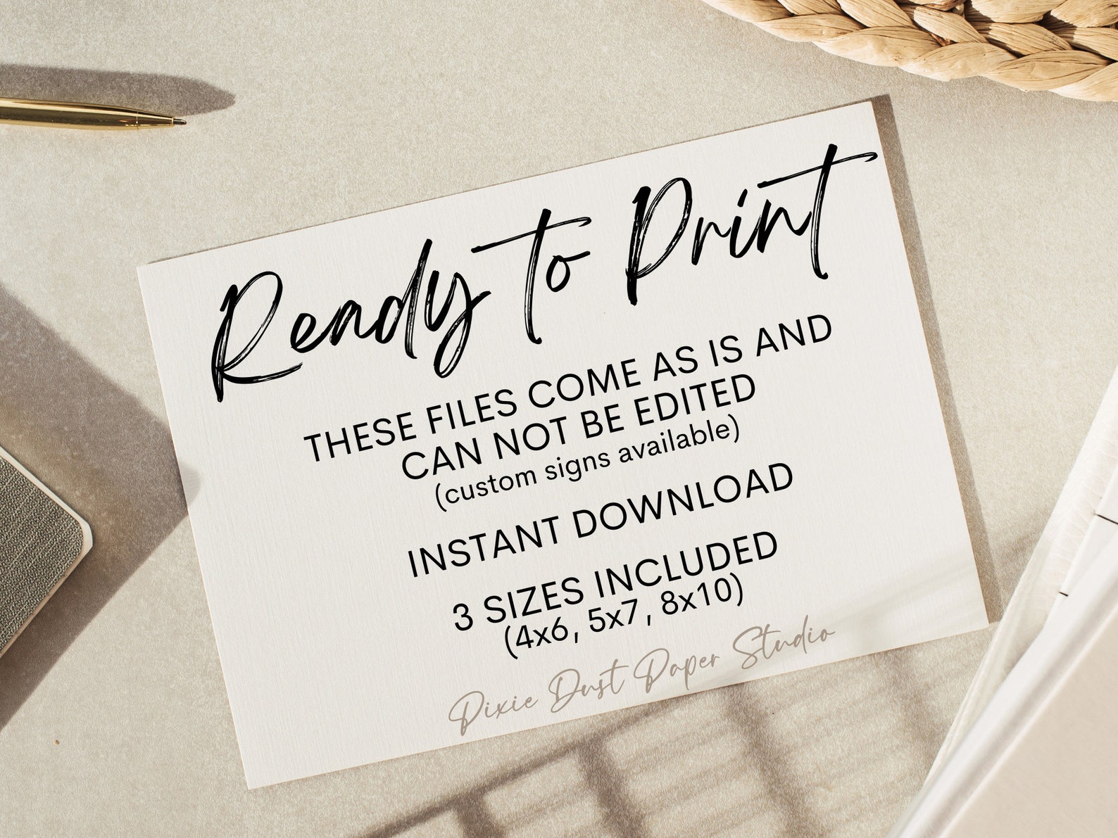 Photo Station Sign, 4x6 5x7 8x10, Instant Download, Ready to Print ...