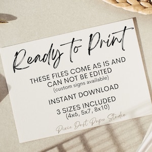 Photo Station Sign, 4x6 5x7 8x10, Instant Download, Ready to Print ...