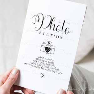 Photo Station Sign, 4x6 5x7 8x10, Instant Download, Ready to Print ...