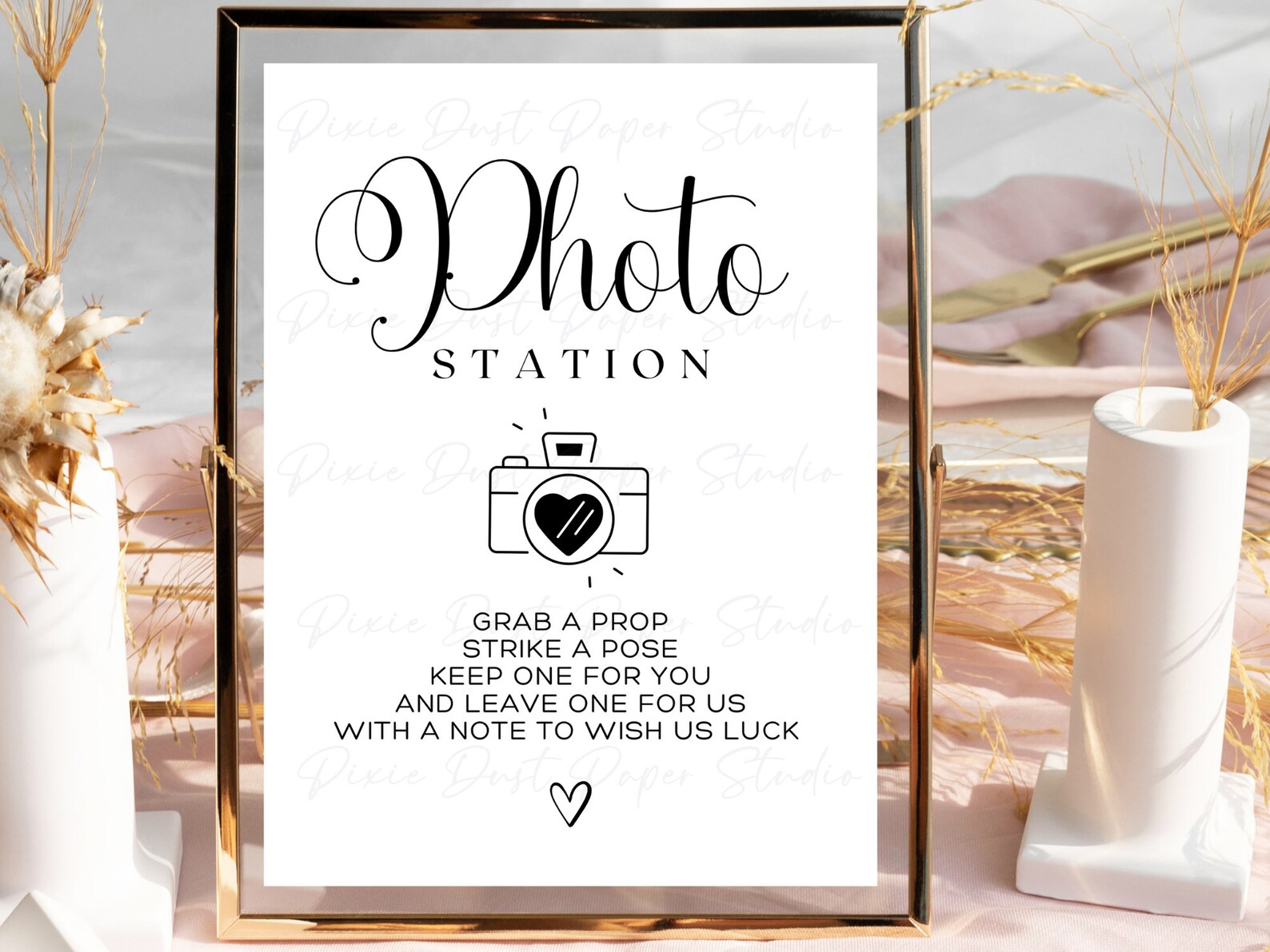 Photo Station Sign, 4x6 5x7 8x10, Instant Download, Ready to Print ...