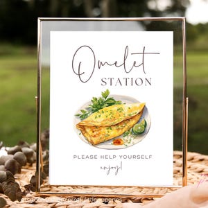 Omelet Station, Editable Template Instant Download Printable, Breakfast ...
