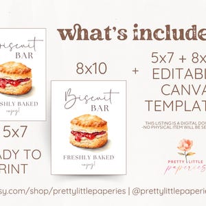 Biscuit Bar, Editable Template Digital Instant Download Signprintable ...