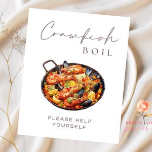 Crawfish Boil Sign, Editable Template, Instant Download Printable, Food ...