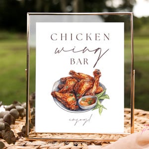 Chicken Wing Bar, Editable Template, Instant Download Digital Printable ...