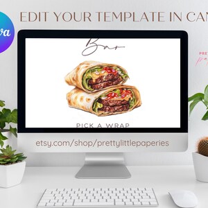 Burrito Bar Sign, Editable Template, Instant Download Printable, Food ...