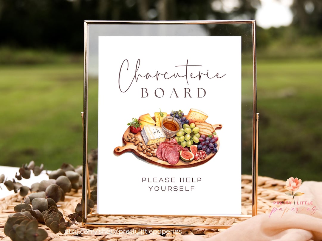 Charcuterie Board Sign, Editable Template, Instant Download Printable ...