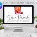 Rum Punch Signature Cocktail Drink Bar Sign, Editable Template, Instant ...