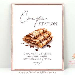 Crepe Station, Editable Template, Digital Instant Download Sign ...