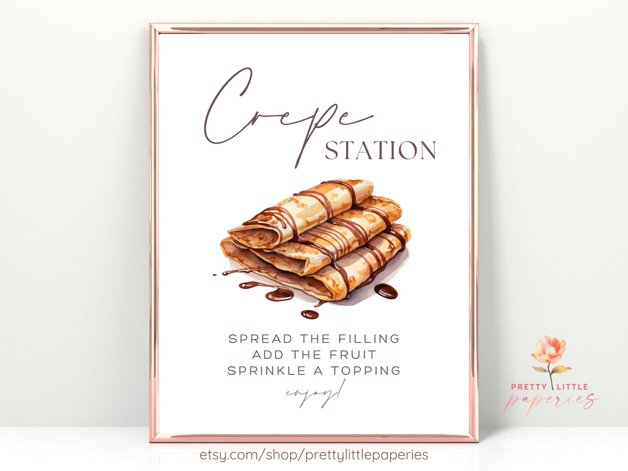Crepe Station, Editable Template, Digital Instant Download Sign ...