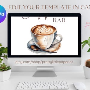 Coffee Bar, Editable Template, Instant Download Digital Printable, Love ...