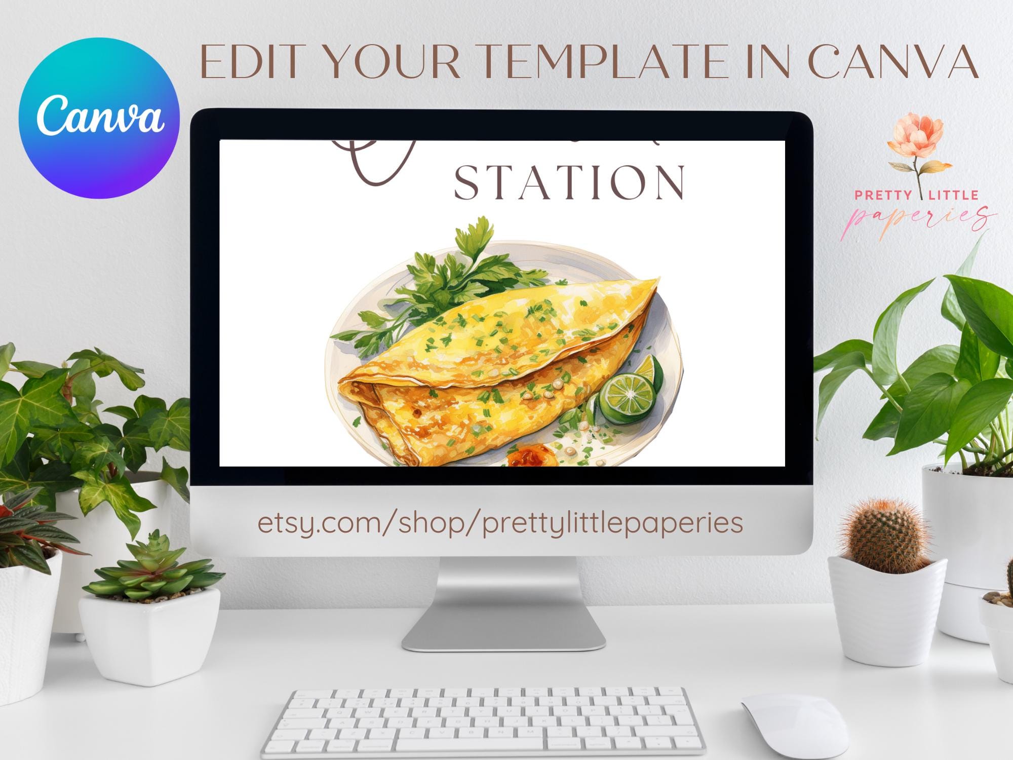 Omelet Station, Editable Template Instant Download Printable, Breakfast ...