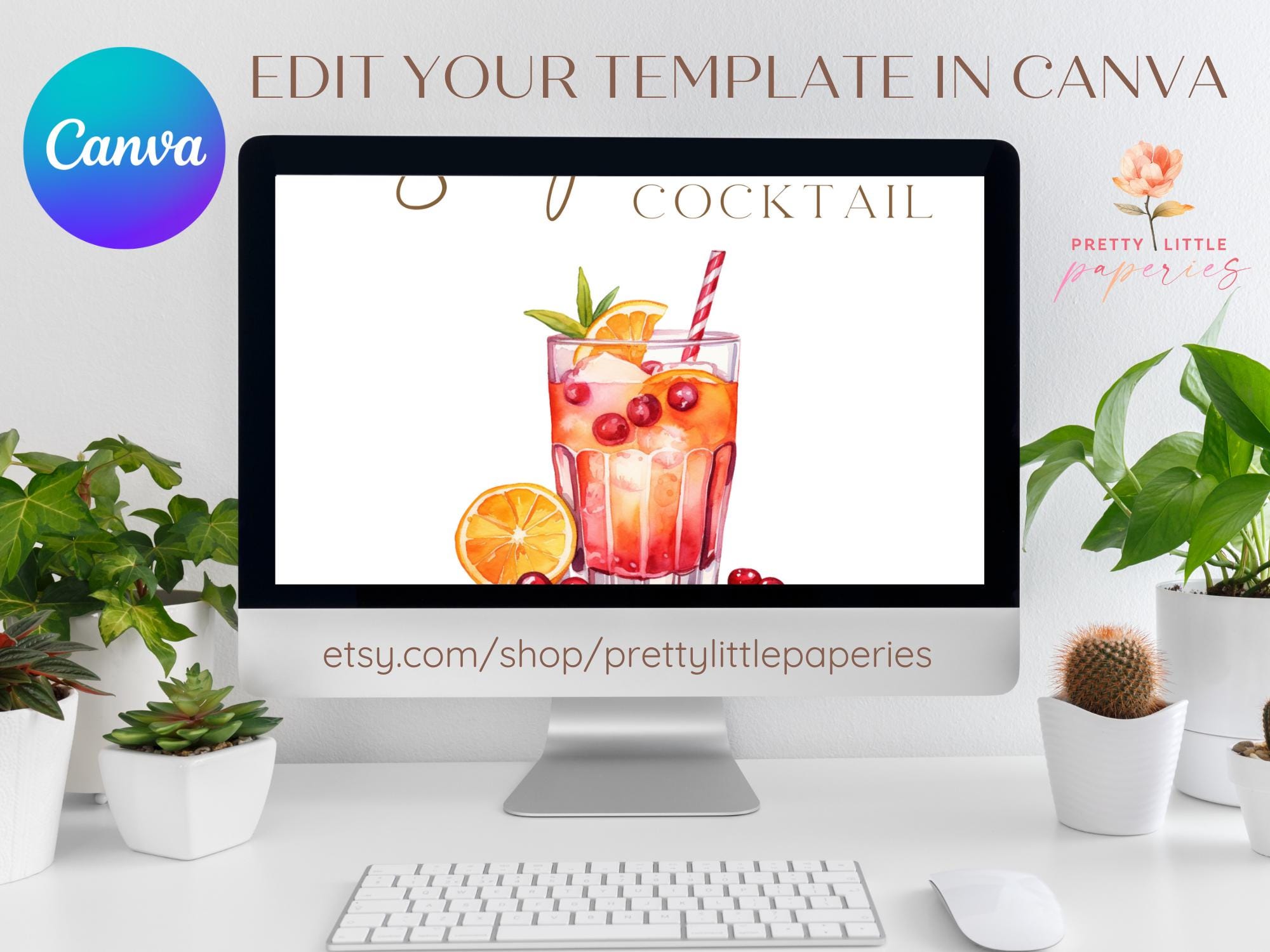 Editable Cranberry Orange Whiskey Sour, FALL EDITION, Digital Signature ...