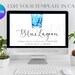 Blue Lagoon Signature Cocktail Drink Bar Sign, Editable Template ...