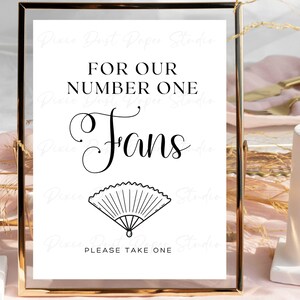 Fan Favor Sign, for Our Number 1 Fans, 4x6 5x7 8x10 Printable ...