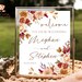 Fall Floral Wedding Welcome Foam Board Sign, Custom Sign, Autumn, Entry ...