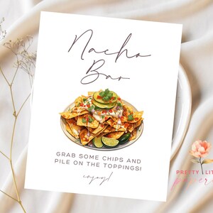 Nacho Bar Sign, Editable Canva Template, Instant Download Printable ...