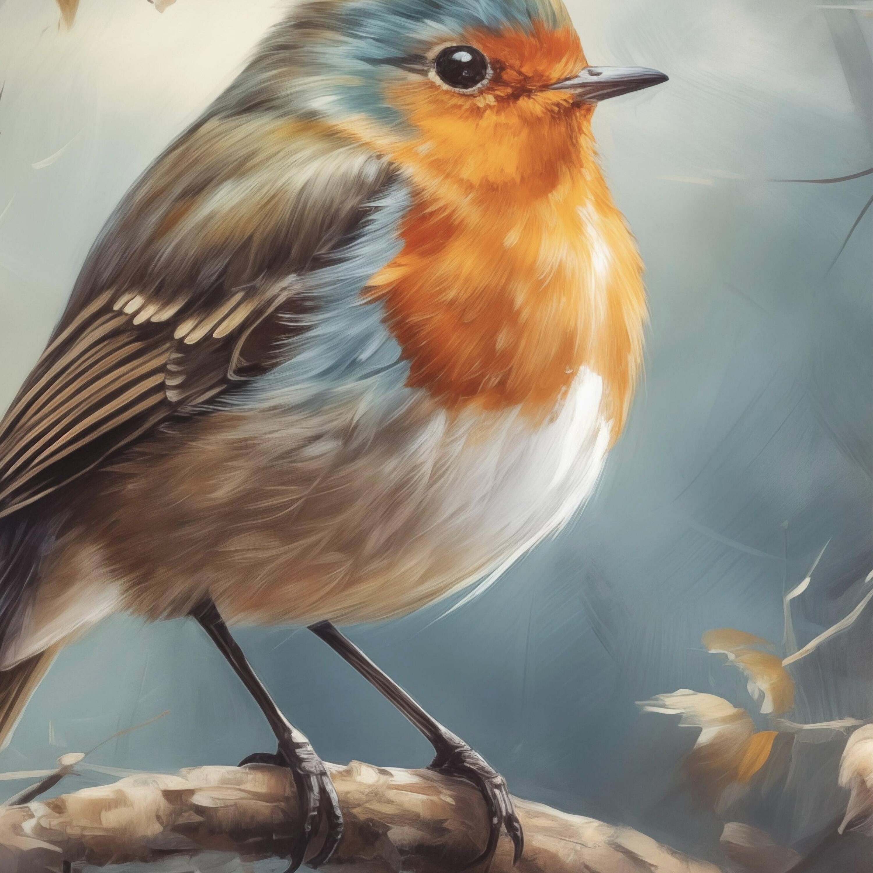 Robin Bird Art Print Vintage Winter Wall Art Printable Home Decor ...