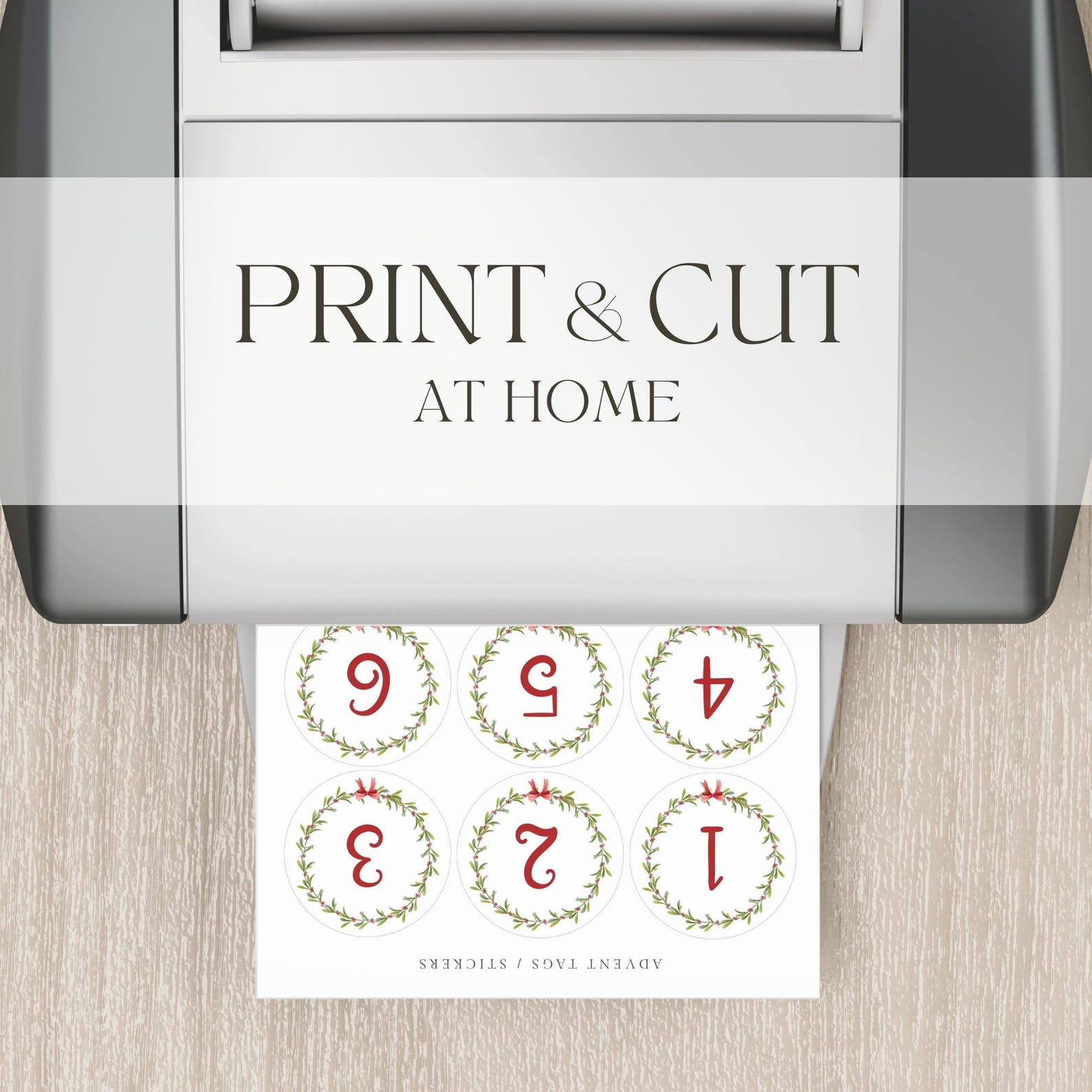 Printable Advent Calendar Numbers Christmas Countdown Advent Numbers ...