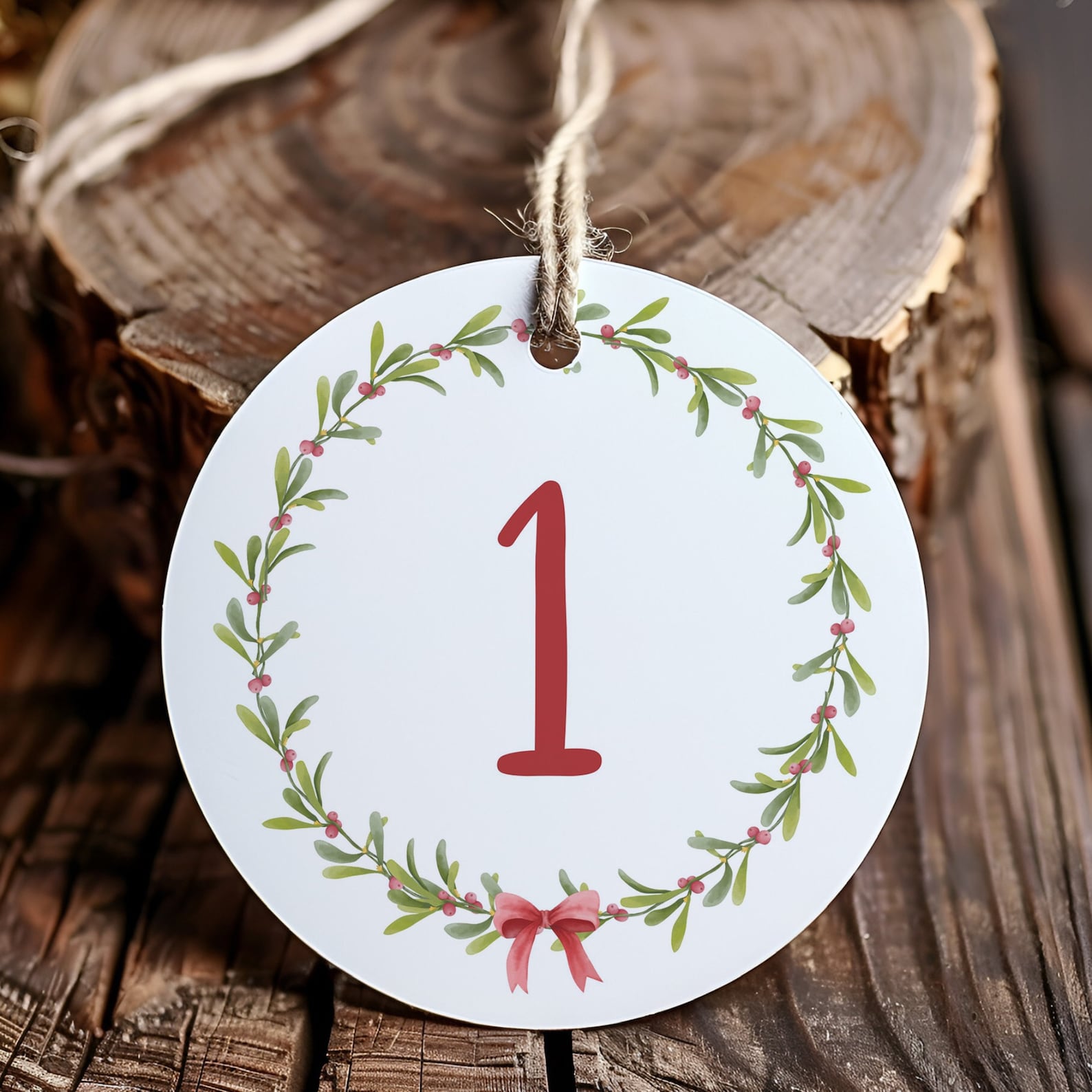 Printable Advent Calendar Numbers Christmas Countdown Advent Numbers ...