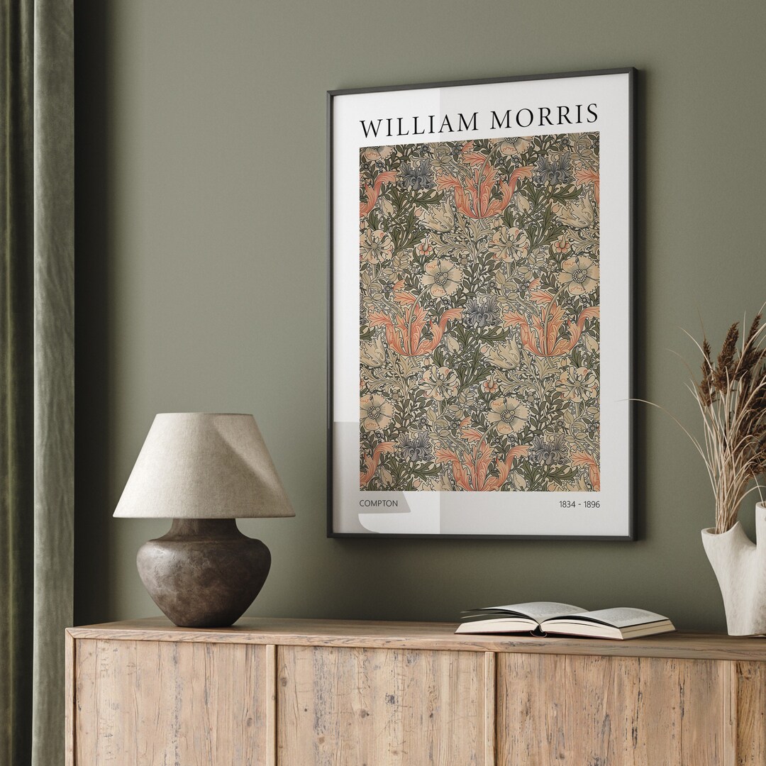 William Morris Print Compton Wall Art Floral Print Downloadable Digital ...