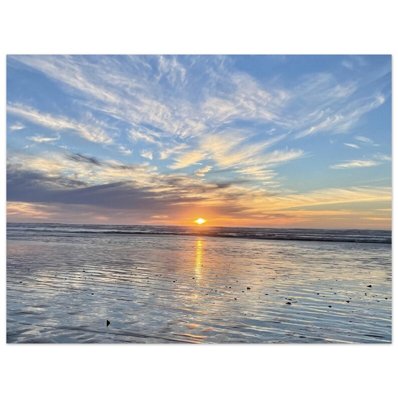8x8 Aluminum Print Long Beach Sunset - Etsy