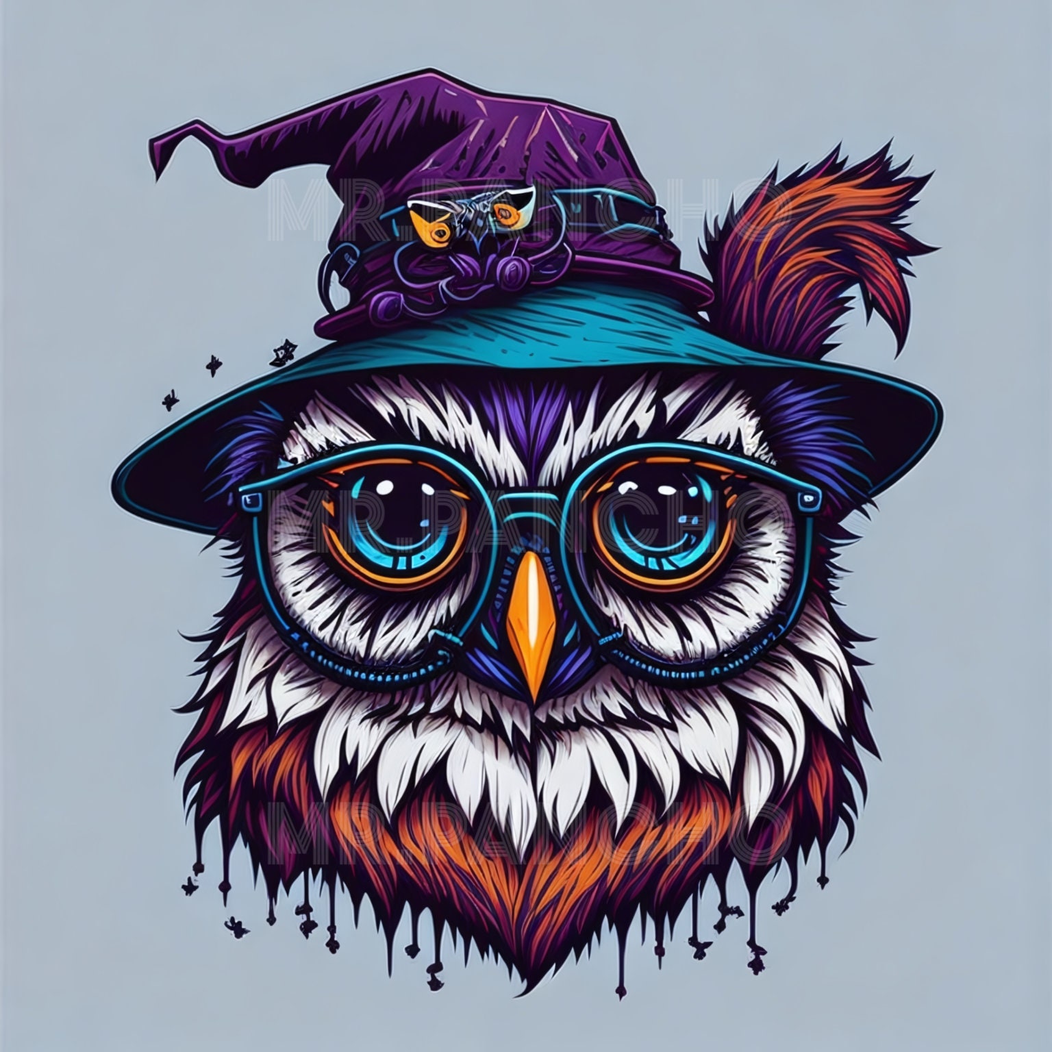 Mystical Hocus Pocus Snowy Owl Svg & Png Painting Printable Wall Art ...