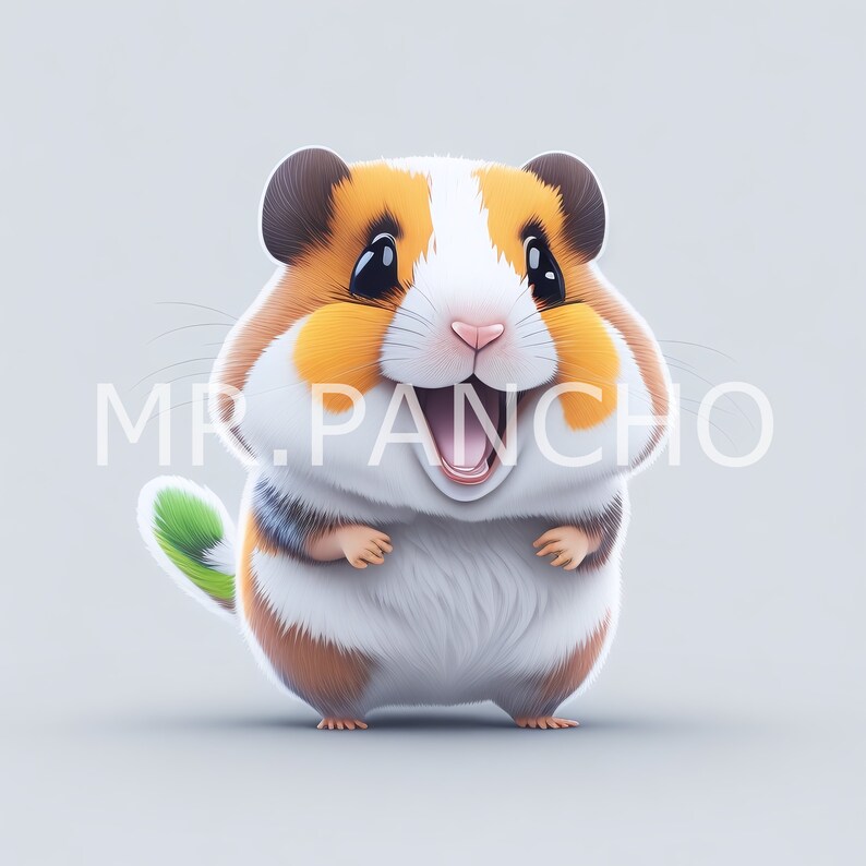 Hamster Stickers Print Svg Bundle, Best Friend Cute Animal Clipart Baby ...