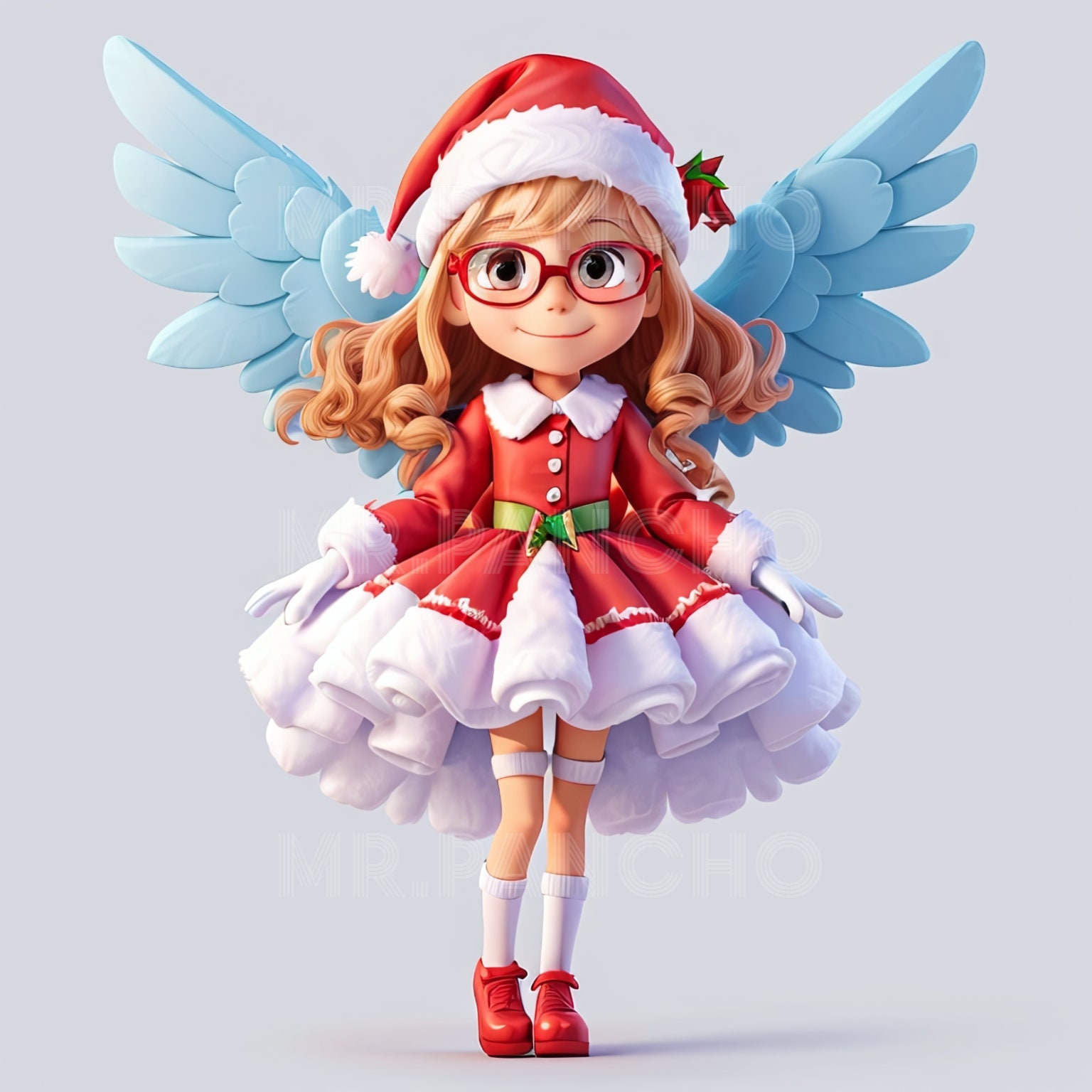 Christmas Angel Svg Png & Clipart Bundle Guardian Angel With - Etsy