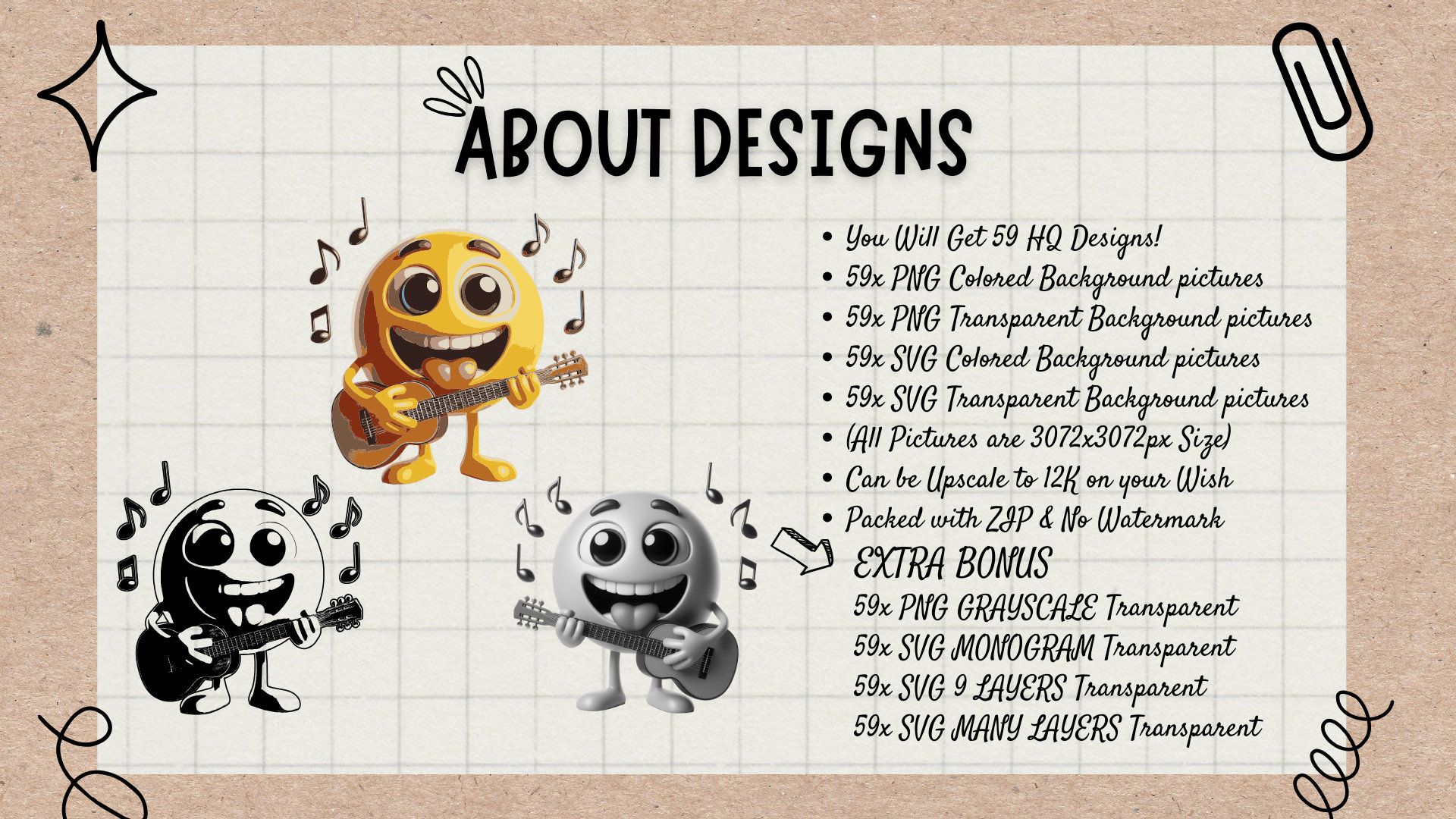 Good Vibes Smiley Face SVG and PNG Bundle, Cute Emoji Designs for Happy ...