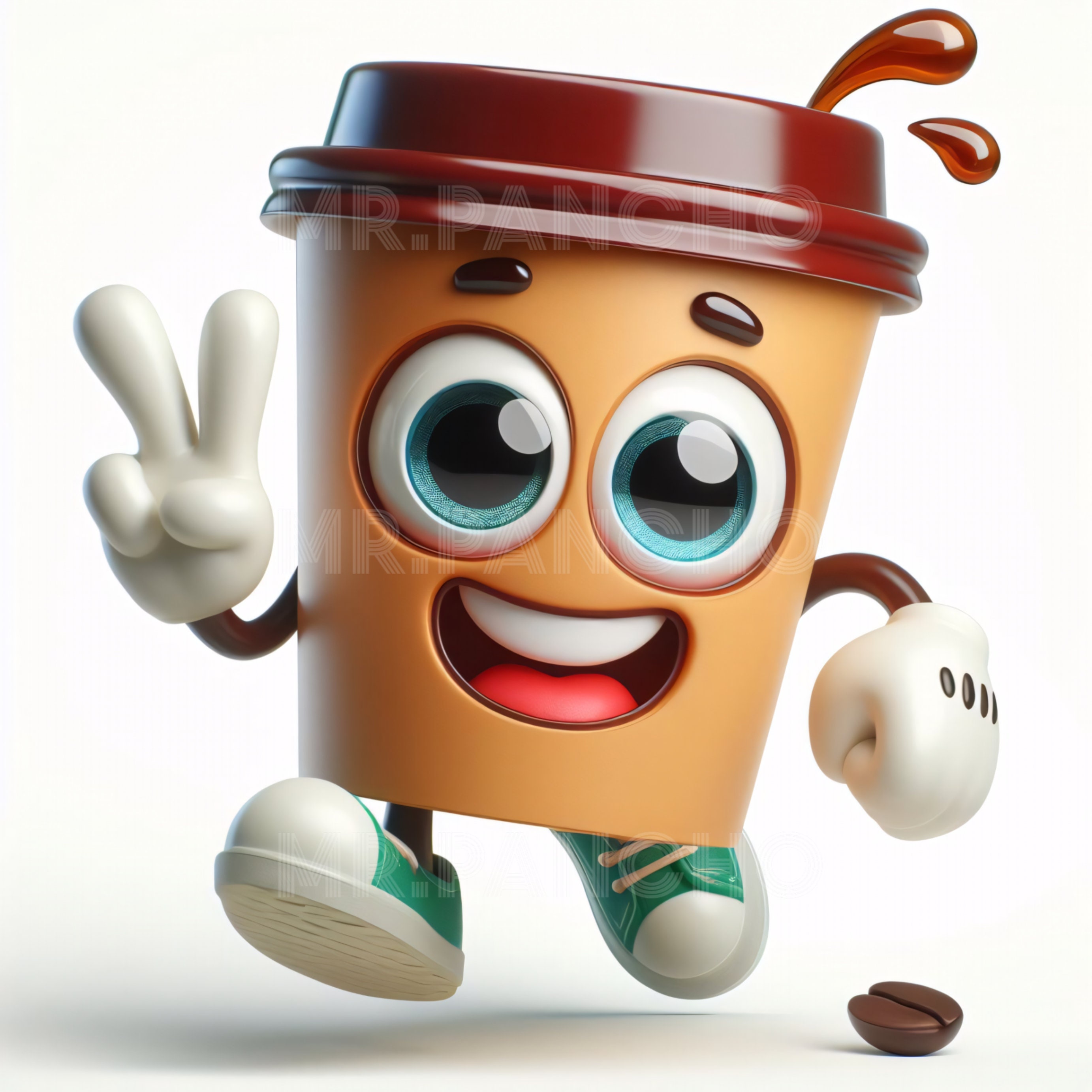 Cute Cartoon Coffee Cup SVG and PNG Bundle Perfect for Your Morning ...