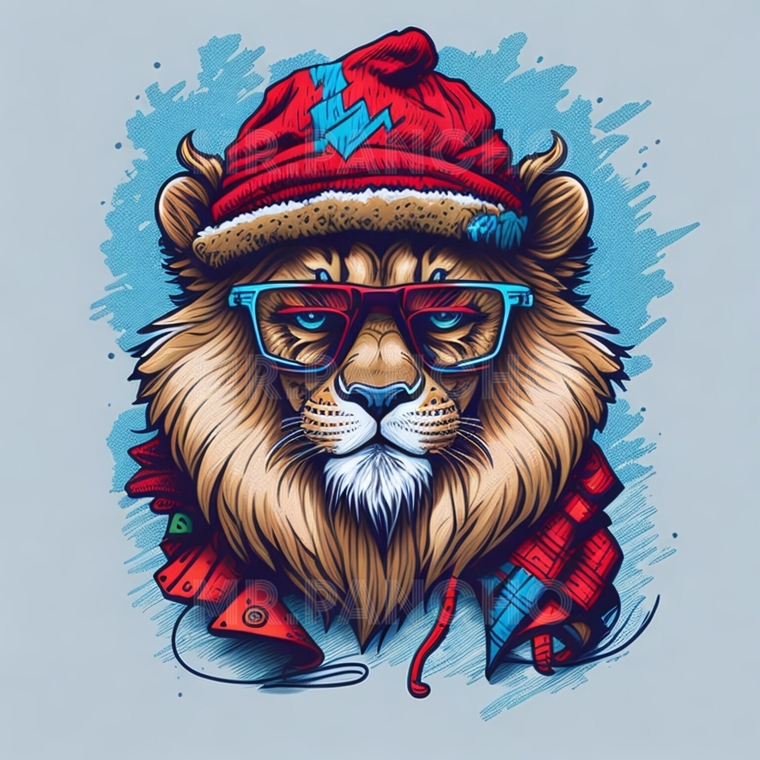 Winter Lion With Cap & Sunglasses SVG/PNG Bundle - Cute Transparent ...