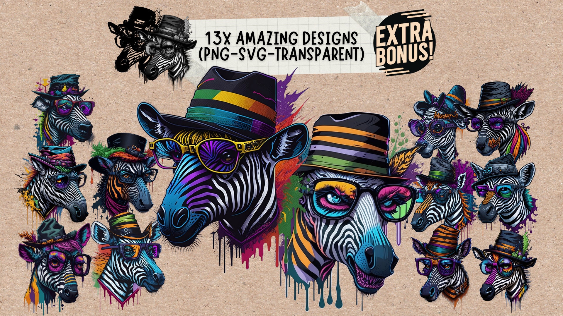 Halloween Zebra Sticker Hocus Pocus Svg Bundle for Print Pillow, Cute ...