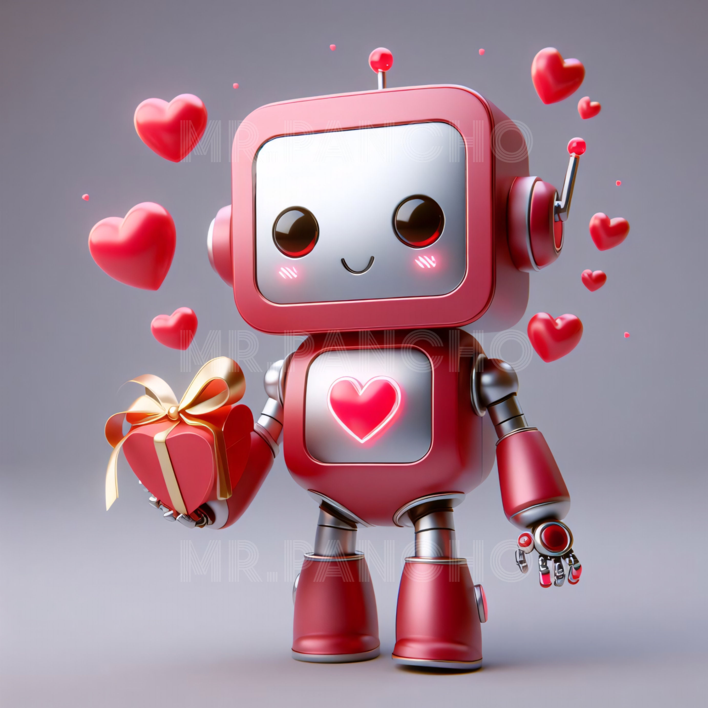 Funny Valentine Robot Clipart Svg Design for Shirt, Be Mine Girls ...