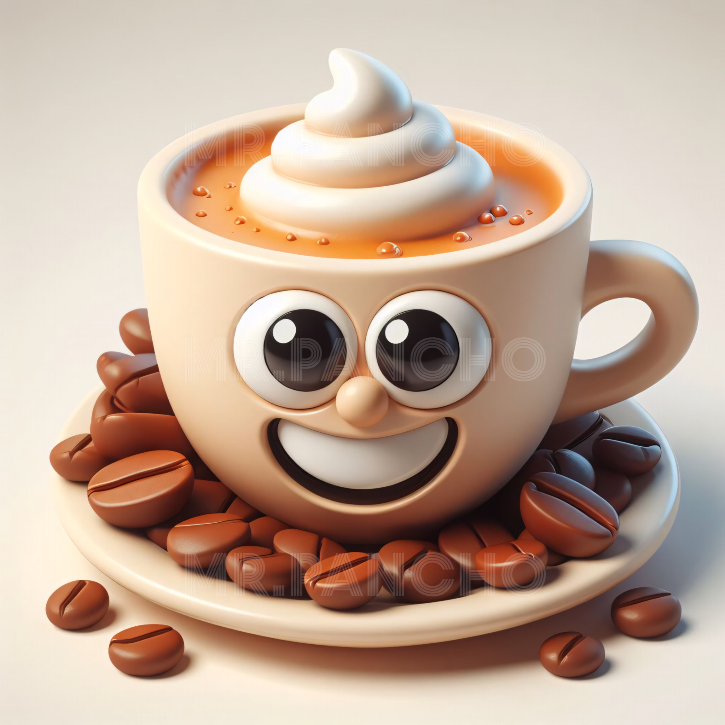 Cute Cartoon Coffee Cup SVG and PNG Bundle Perfect for Your Morning ...