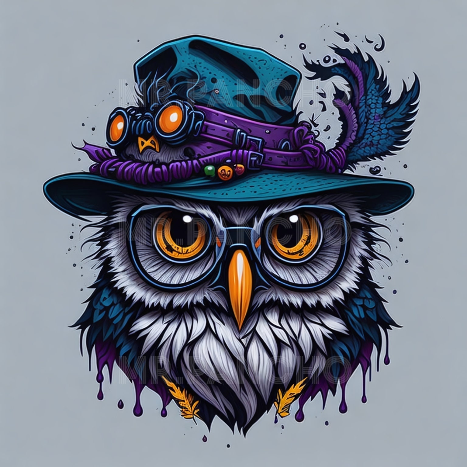 Mystical Hocus Pocus Snowy Owl Svg & Png Painting Printable Wall Art ...