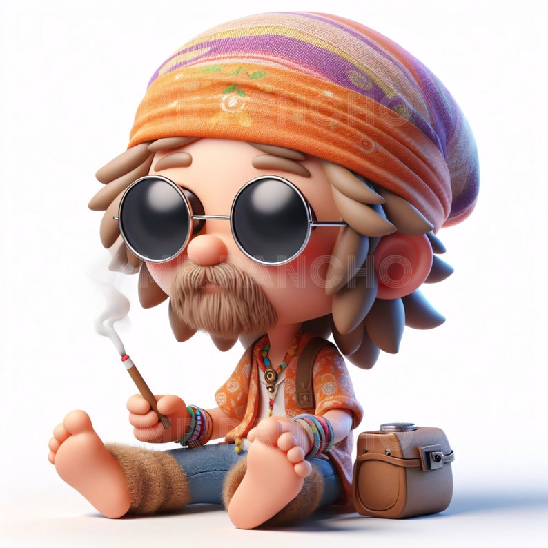 Stoned Hippie Reggae Marijuana SVG & PNG, Jamaica Weed Smoking Art ...