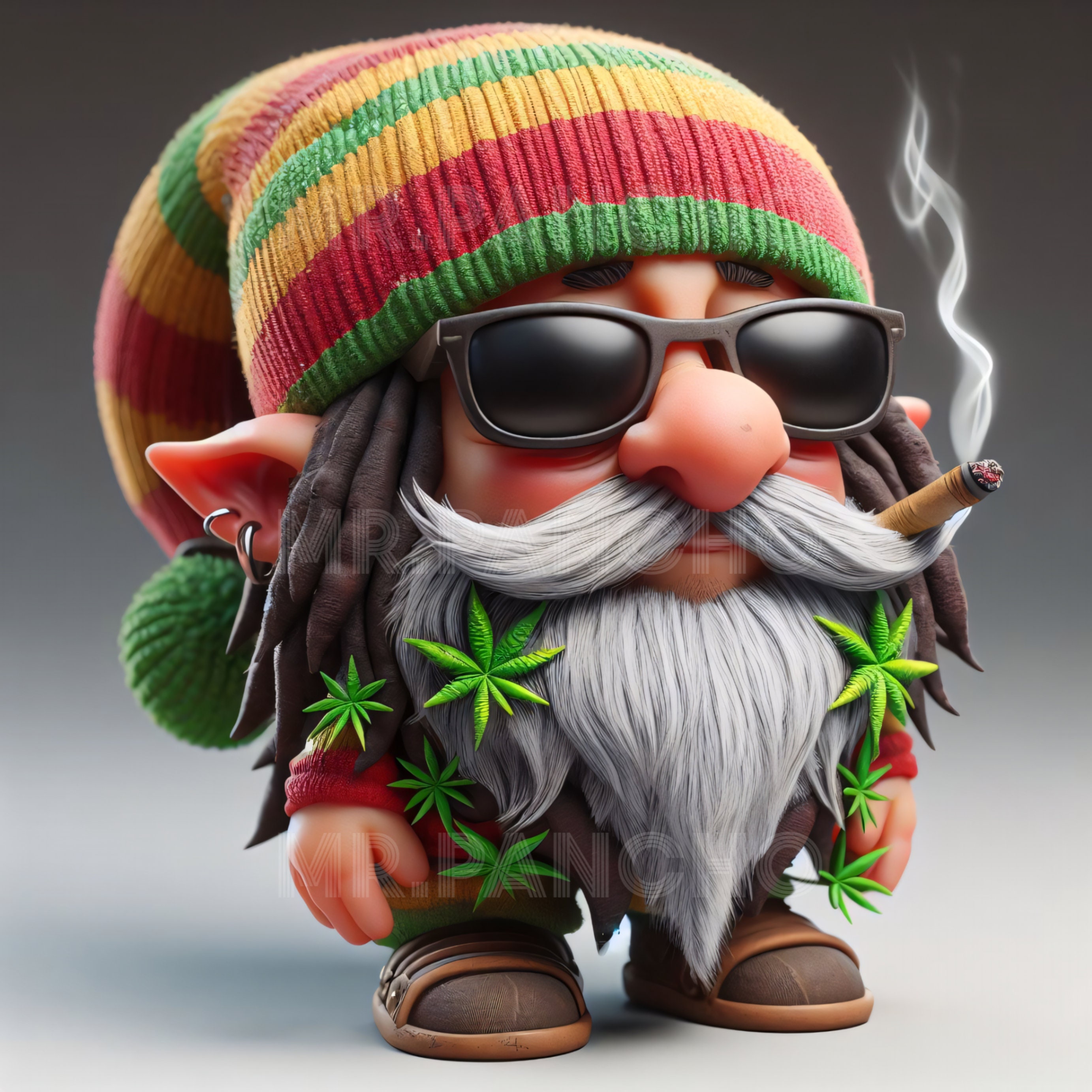 Hippie Gnome Clipart Svg & Png Designs, Dont Worry Be Hippie Happy Face ...