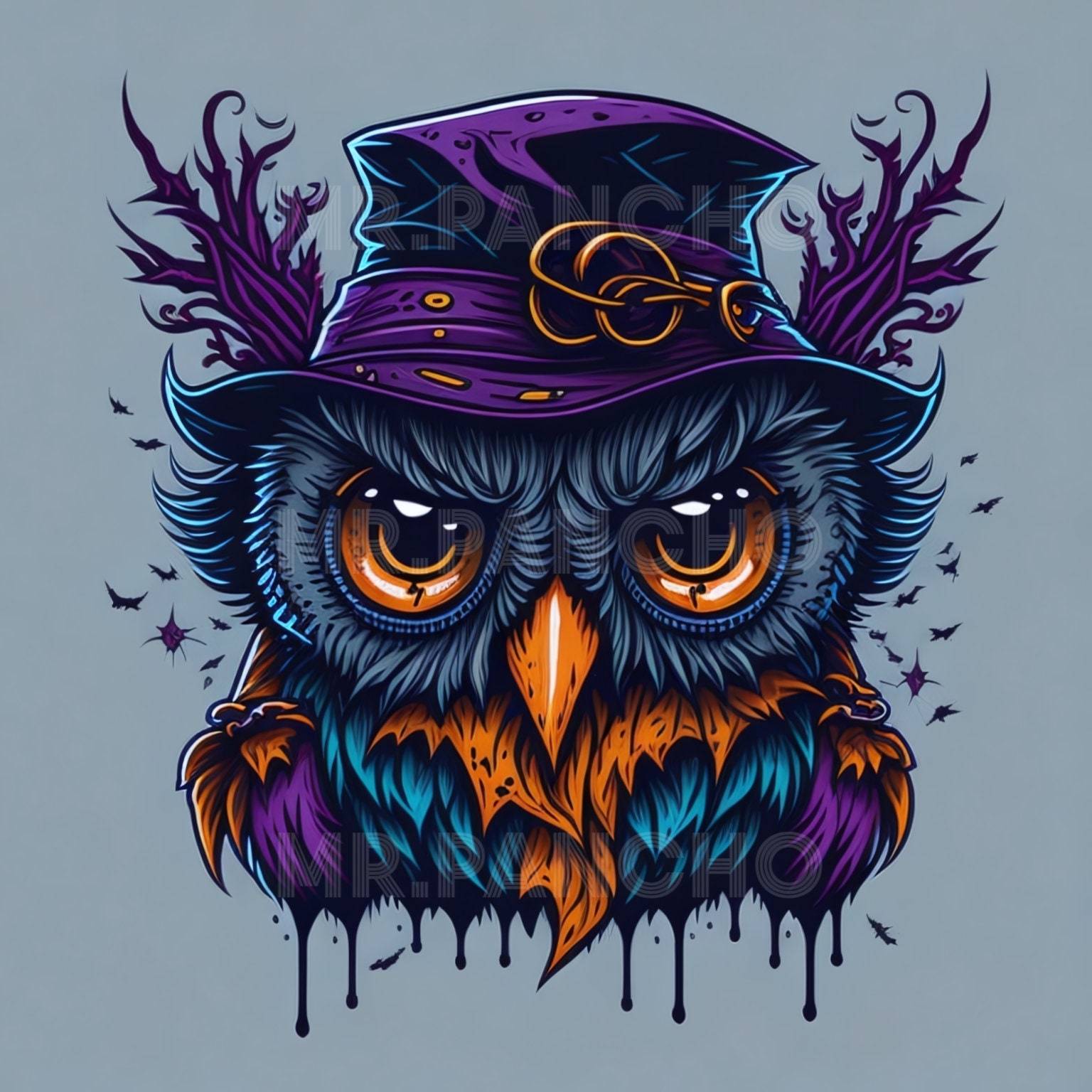 Mystical Hocus Pocus Snowy Owl Svg & Png Painting Printable Wall Art ...