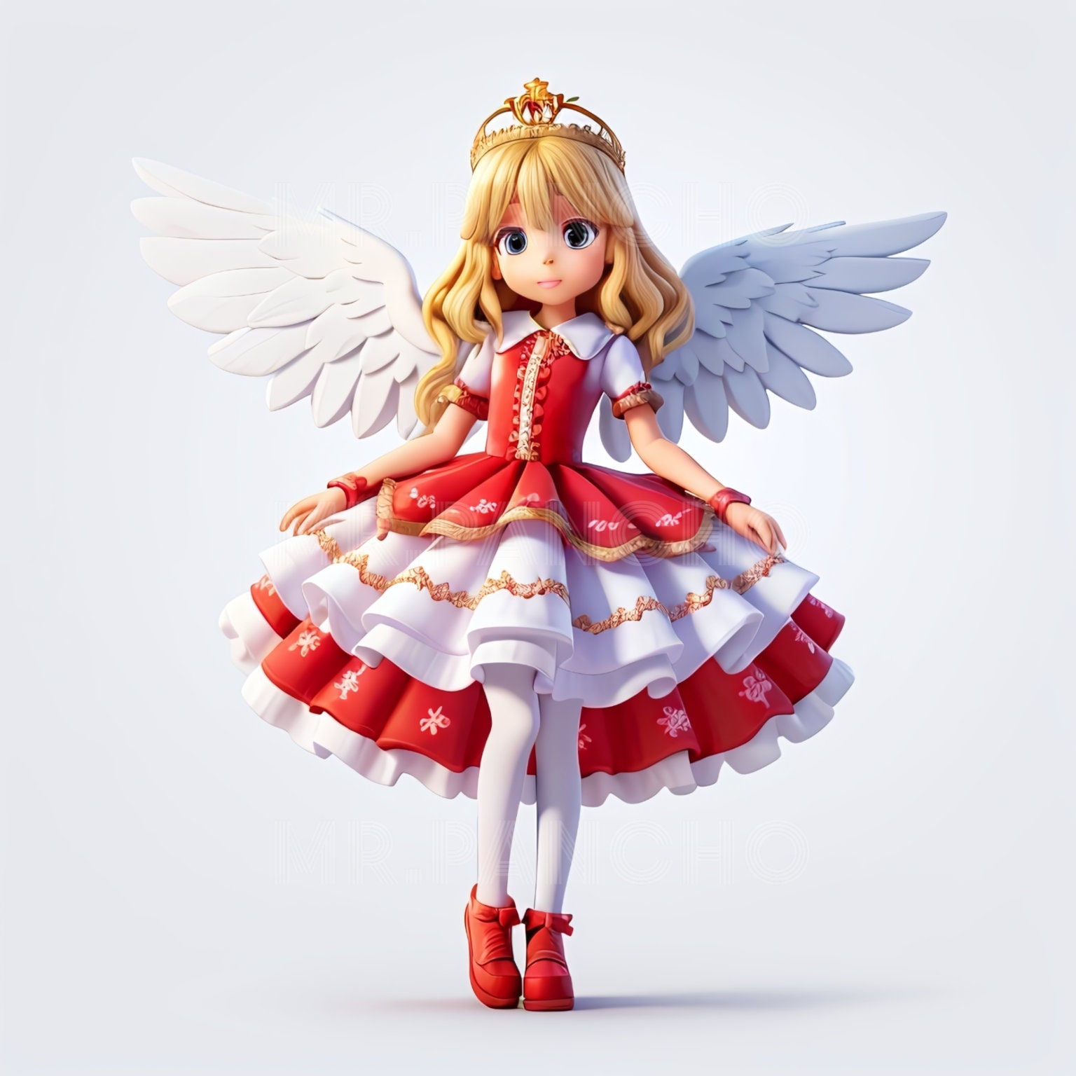 Christmas Angel Svg Png & Clipart Bundle Guardian Angel With - Etsy