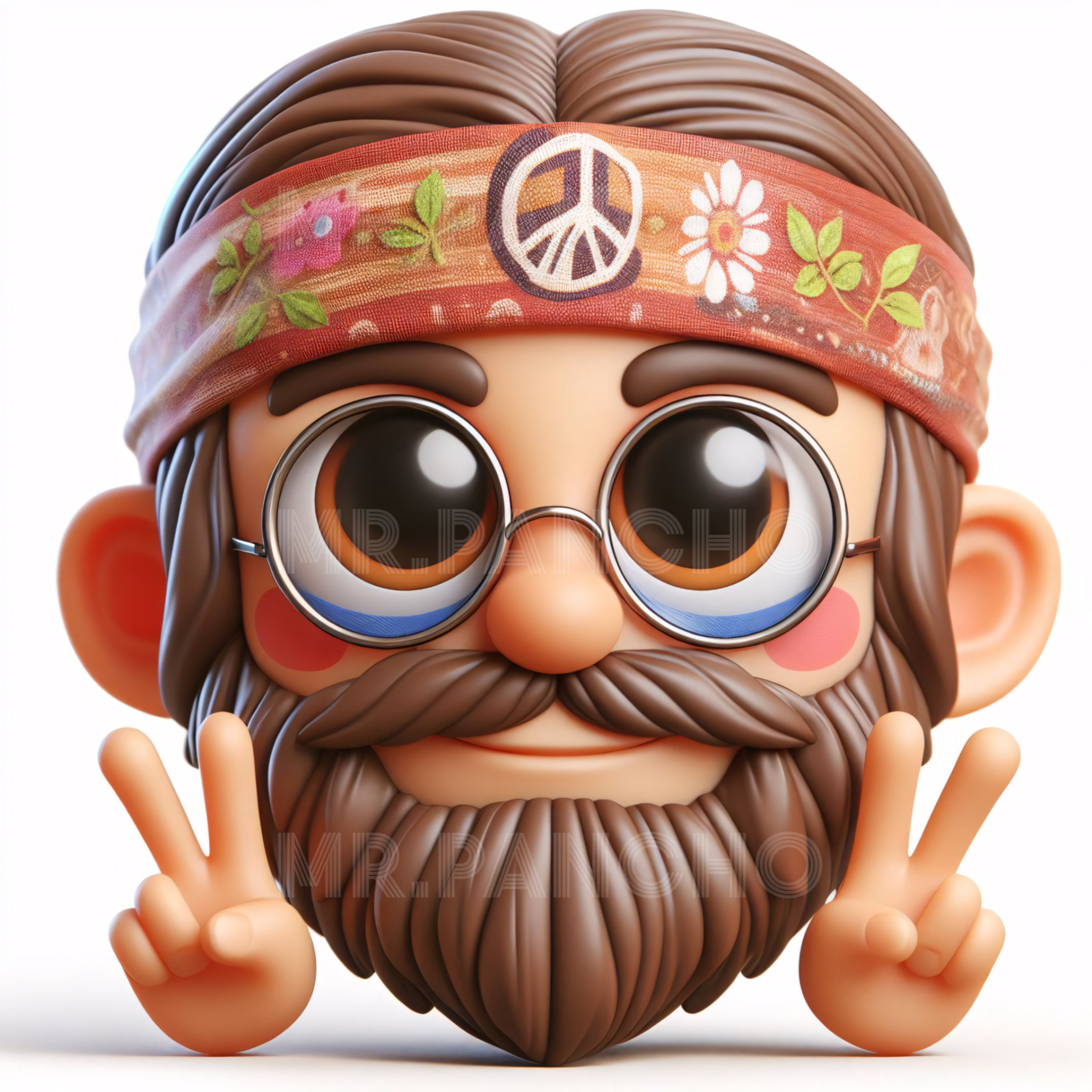 Good Vibes Smiley Face Hippie Svg & Png Bundle, Dont Worry Be Hippie ...