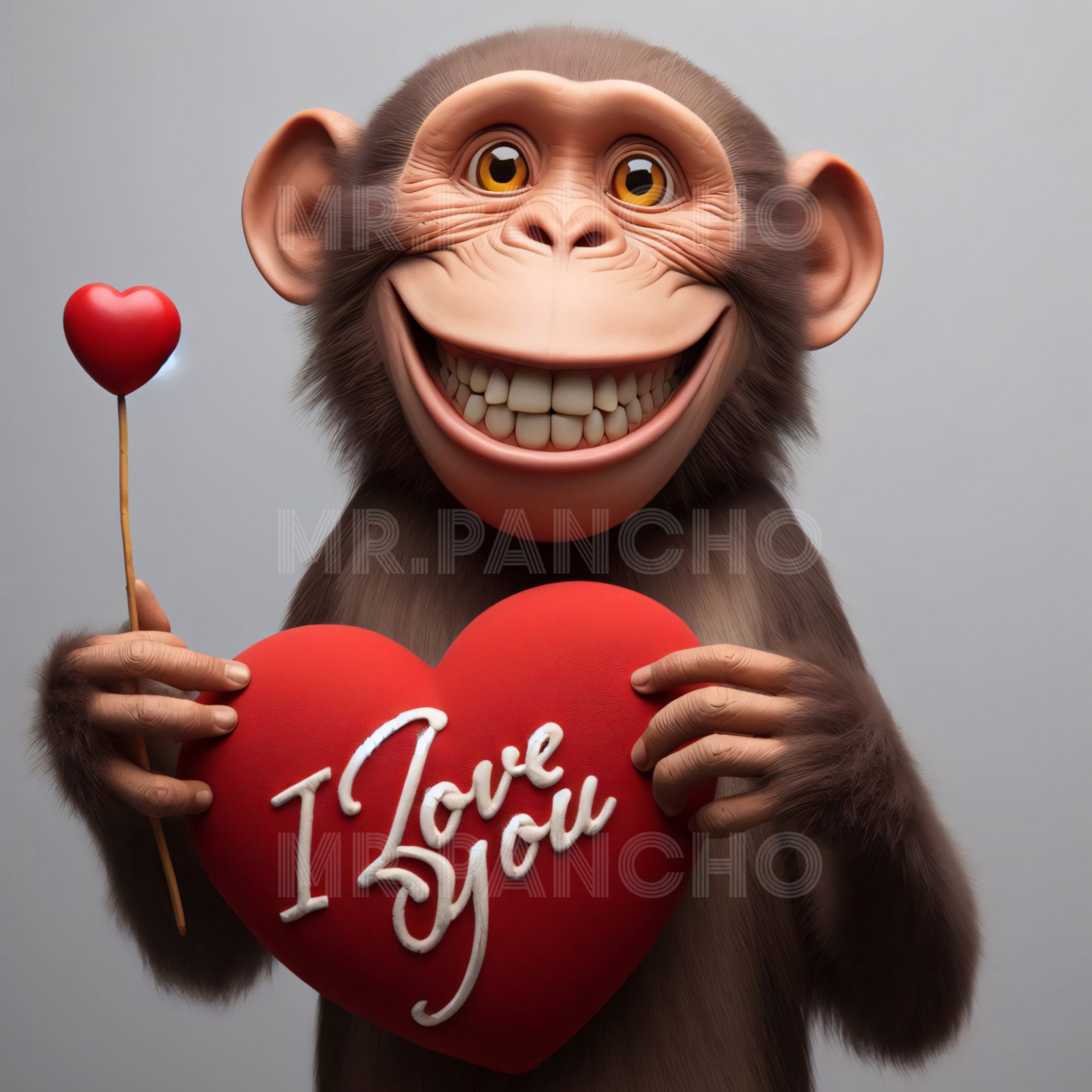 Happy Valentines Day Monkey Svg and Png Bundle, Boys Valentine Animal ...