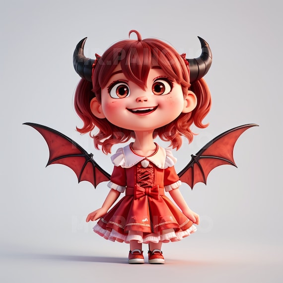 Devil Face Woman Cartoon