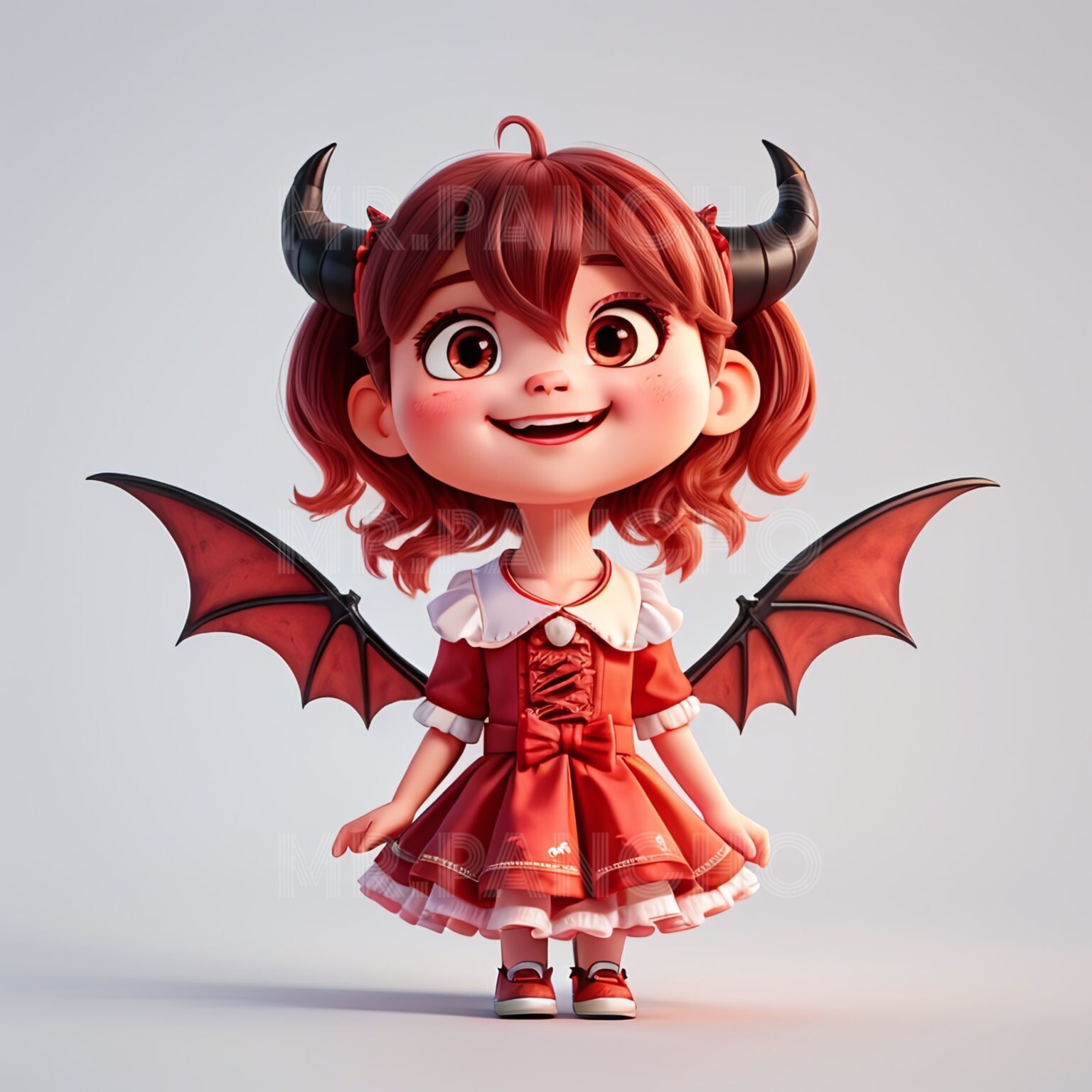 Devil Girl Happy Face Spooky Season Svg and Png Bundle Angel - Etsy