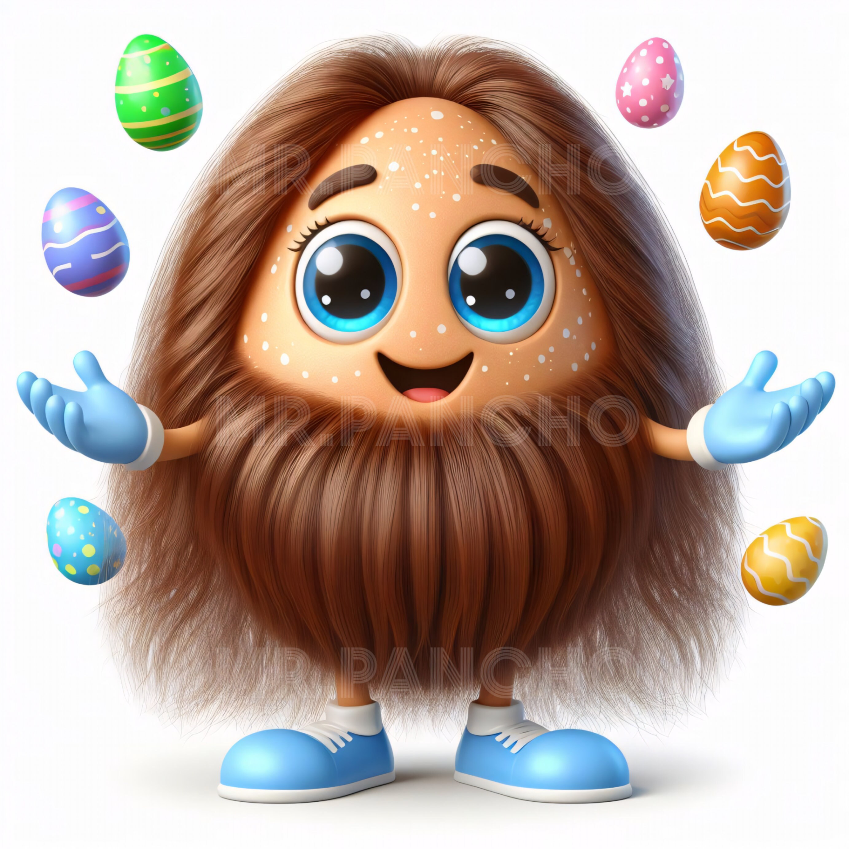 Cute Egg Easter Svg and Png Clipart Bundle, Happy Easter 3d Egg ...