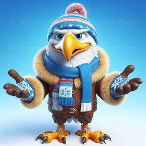 Bundle of 95 Funny Cartoon Eagle Clip Art - SVG & PNG Files Included - Etsy