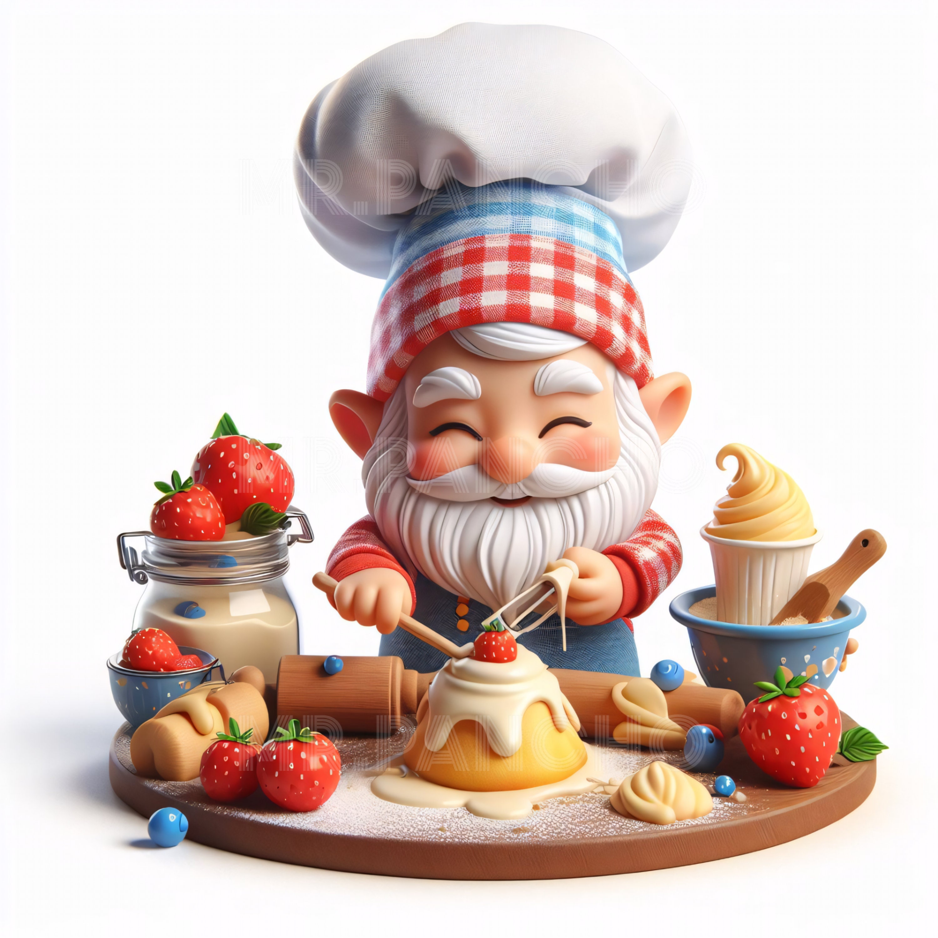 Whimsical Gnome Baking SVG & PNG Clipart Designs Pack for All Your ...