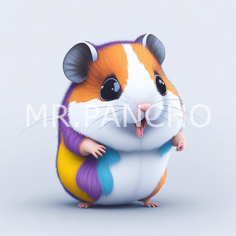 Hamster Stickers Print Svg Bundle, Best Friend Cute Animal Clipart Baby ...